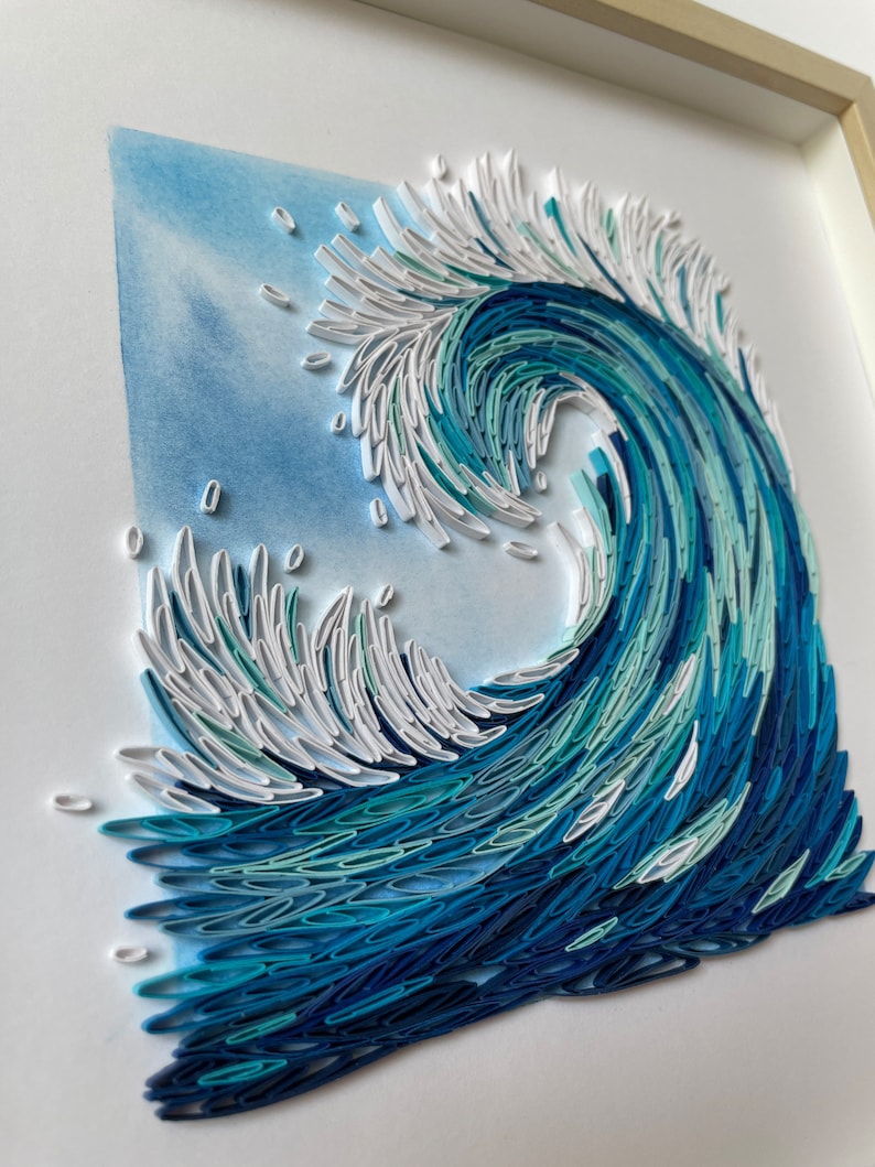 Quilling Wave Wave Water Splashes Paper Painting - Etsy