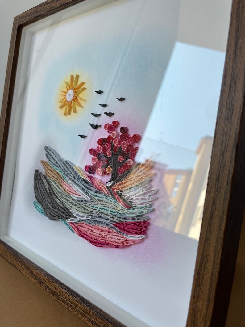 Quilling Hill Paper Nature Quilling Tree in the Field - Etsy