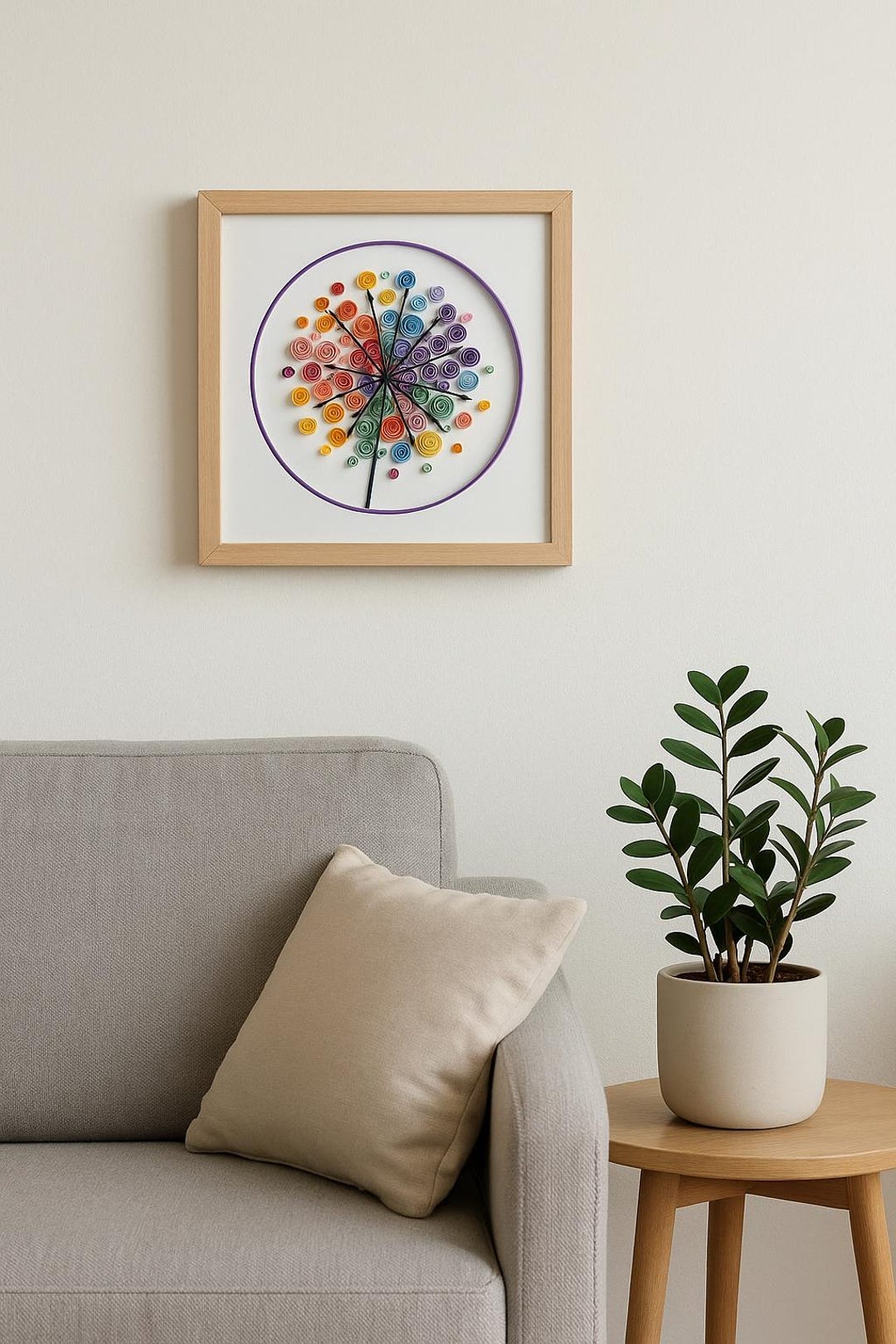 Whimsical Paper Flower Art – Framed Quilling Dandelion | Nature ...