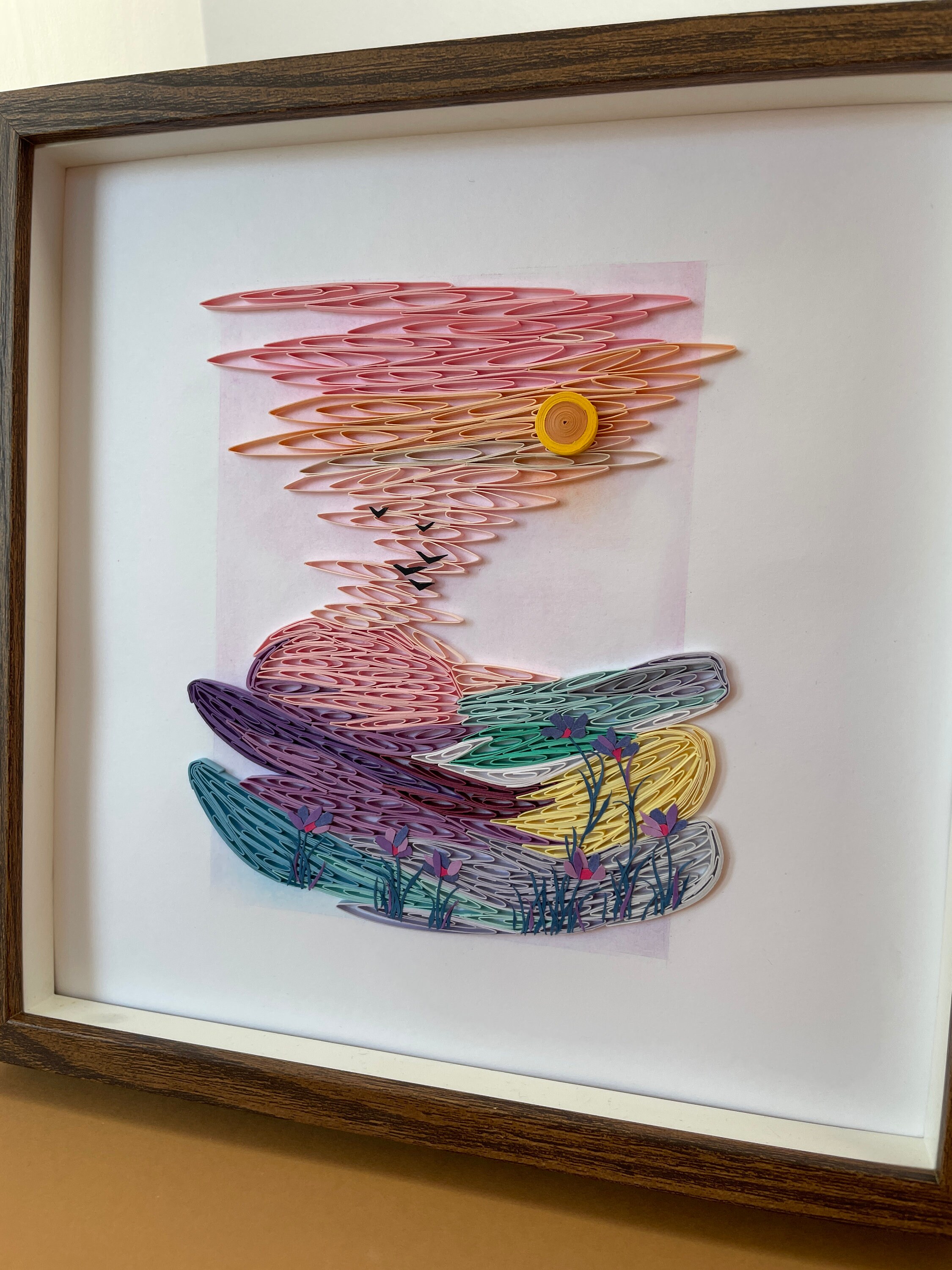 Quilling Pink Sunset Paper Nature Pink Sunset Quilling Sky Sunset in ...