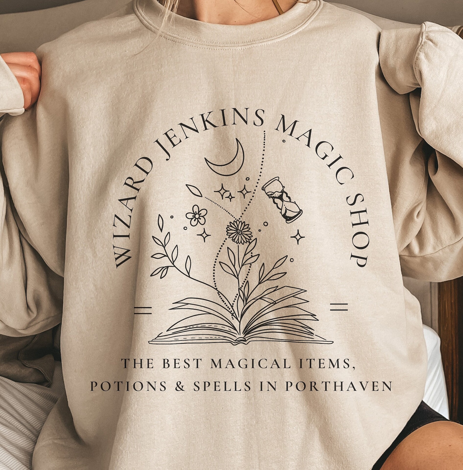 Wizard Jenkins Magic Shop Sweatshirt | Howl Pendragon Crewneck ...