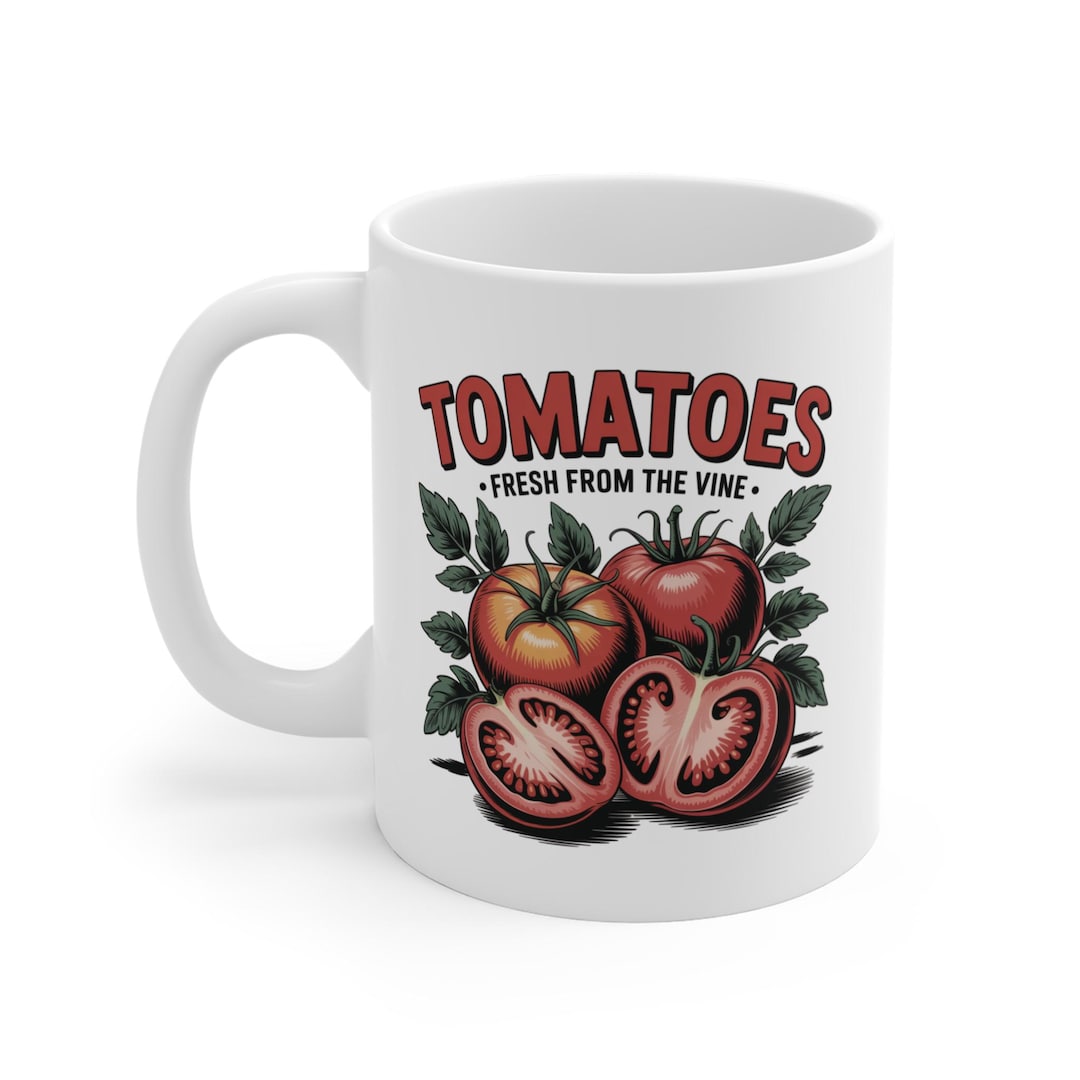 Tomato Mug, Vintage Veggie Mug, Vintage Fruit Mug, Vegan Gifts ...