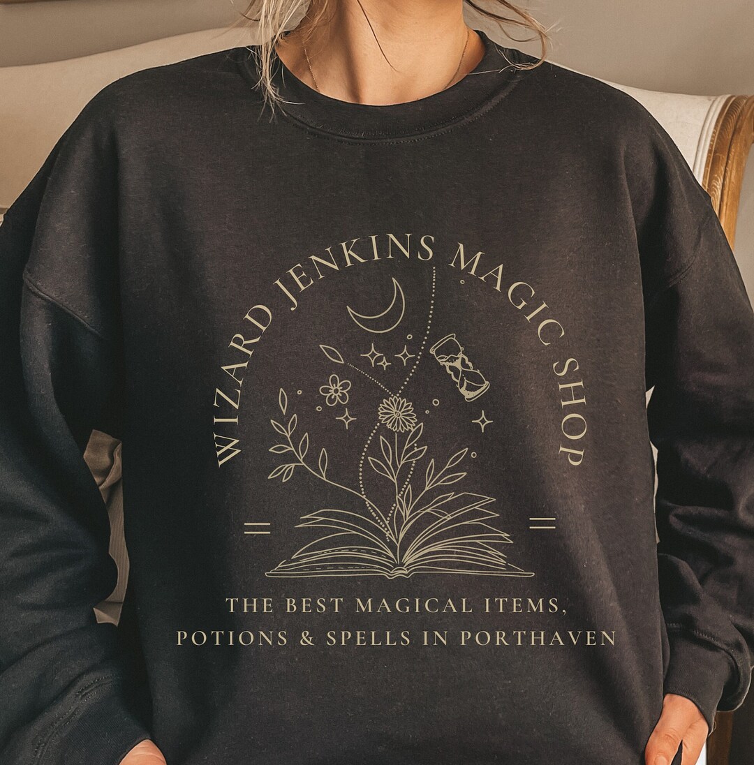 Wizard Jenkins Magic Shop Sweatshirt | Howl Pendragon Crewneck ...