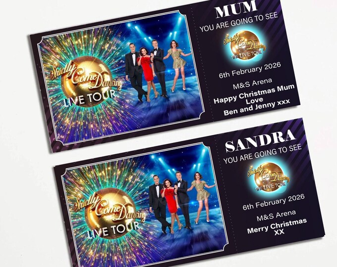 Strictly Come Dancing Tour Personalised Gift Voucher Tickets, Concert ...