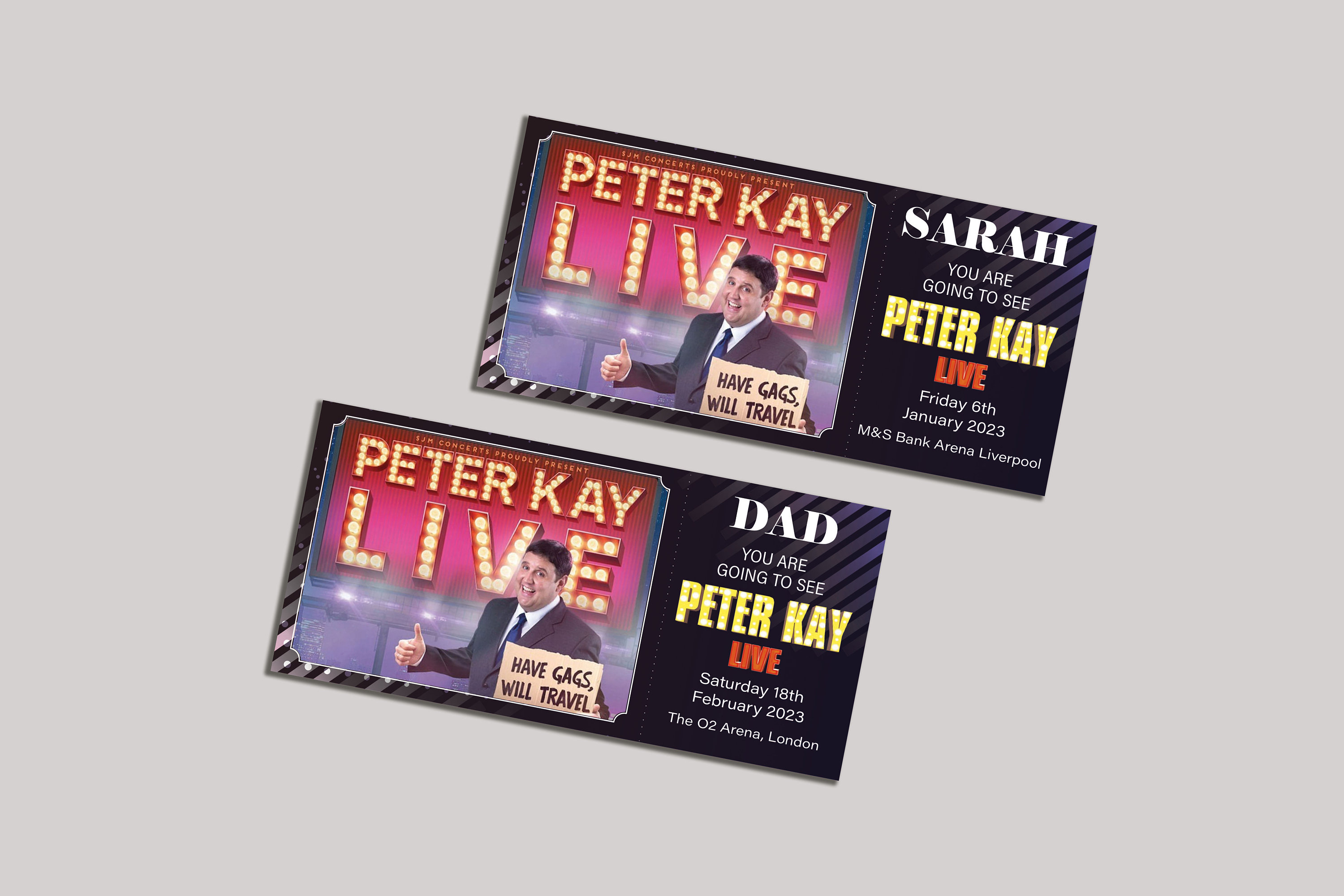 Peter Kay Personalised Gift Voucher Tickets, Can Do Any Event, Concert ...