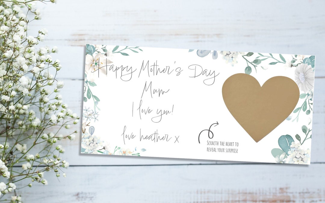 Personalised Scratch and Reveal Surprise Mother's / Fathers Day Gift ...