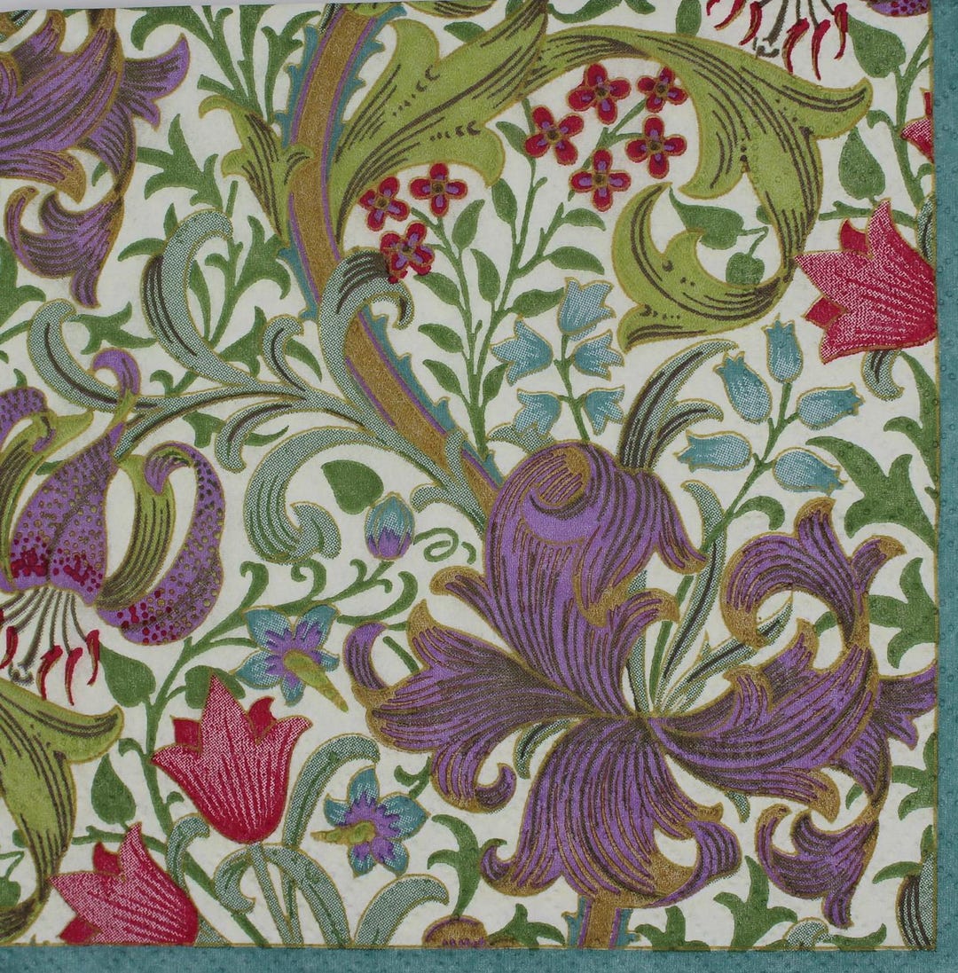 Decoupage Cocktail Napkins / Golden Lily - Etsy