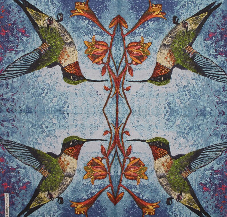 Decoupage Cocktail Napkins / Hummingbird - Etsy