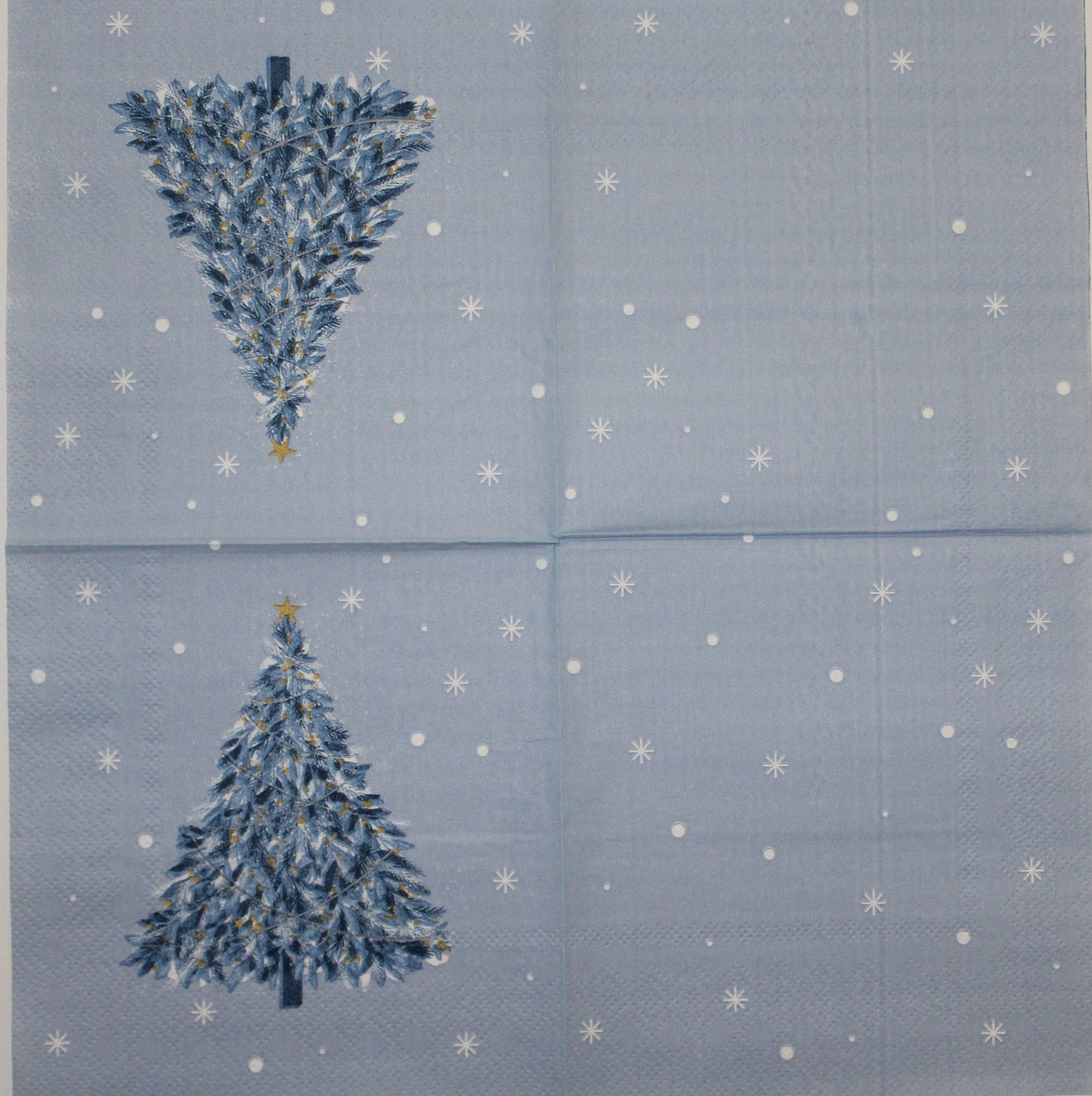 Decoupage Cocktail Napkins / Blue Christmas Tree - Etsy