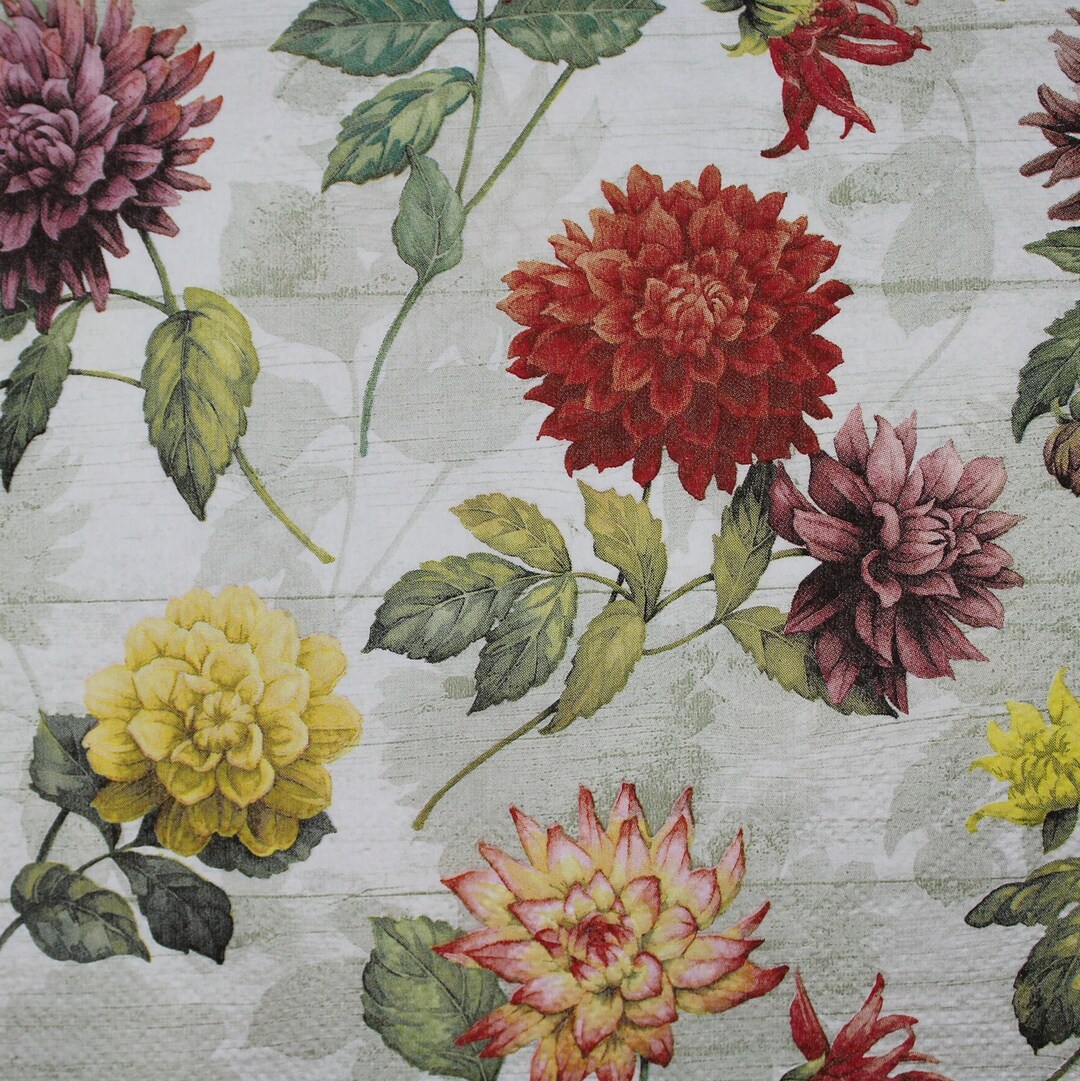 Decoupage Lunch Napkins / Gemma Flowers - Etsy