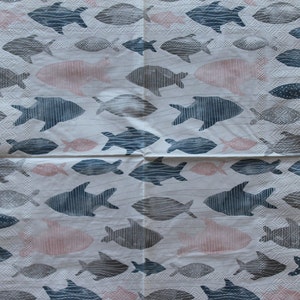Decoupage Cocktail Napkins / Fish - Etsy