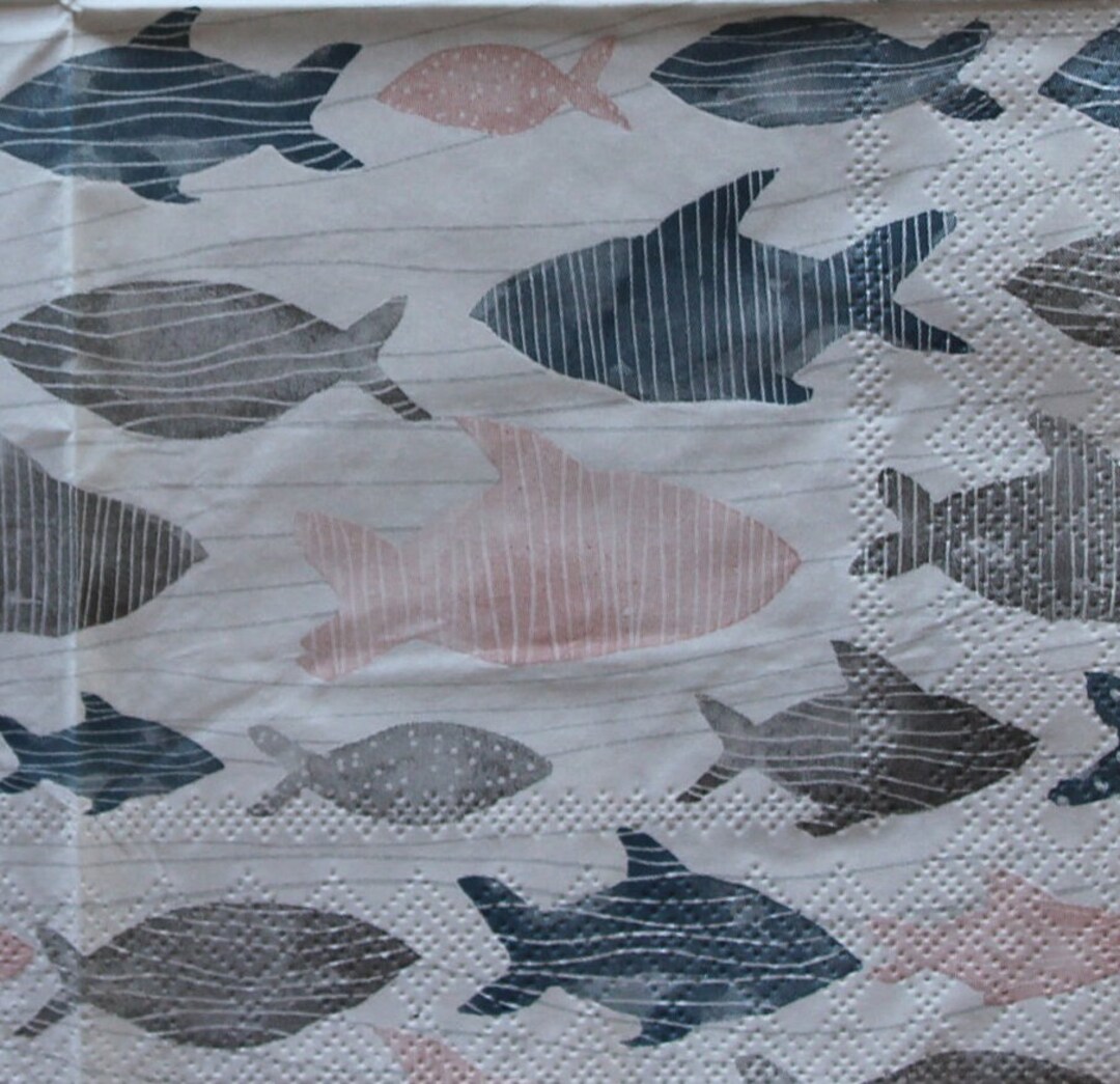 Decoupage Cocktail Napkins / Fish - Etsy
