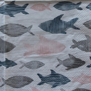 Decoupage Cocktail Napkins / Fish - Etsy