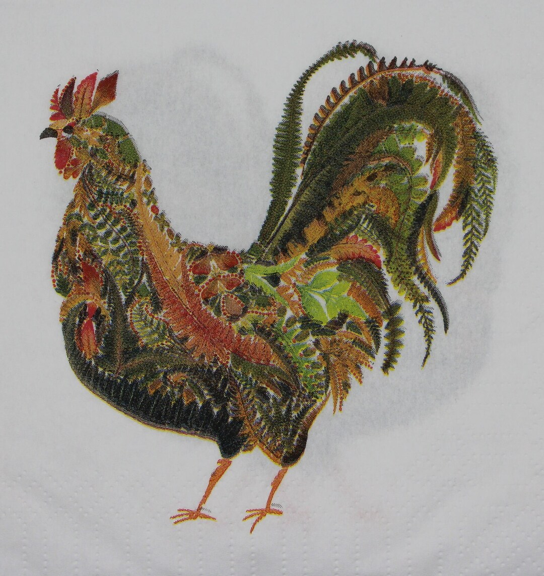 Decoupage Cocktail Napkins / Rooster - Etsy