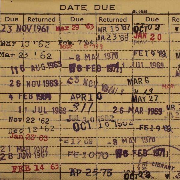 Library Due Date - Etsy