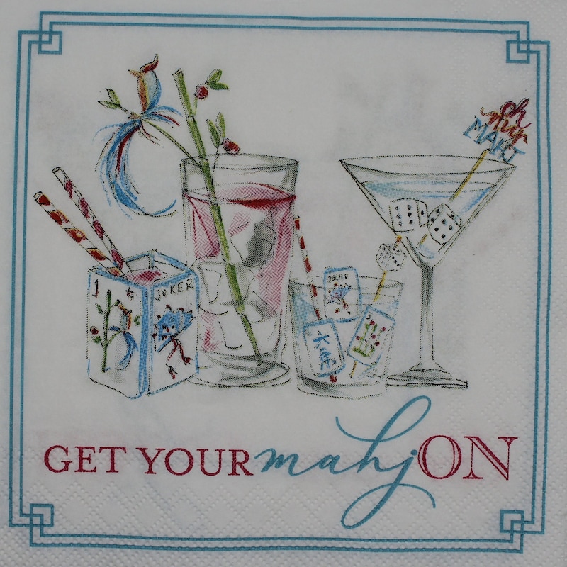 Mahjong Napkins Plates - Etsy