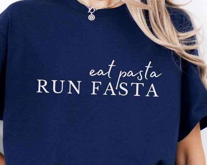 Eat Pasta Run Fasta Tshirt - Etsy Sweden