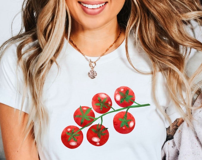 Tomato Shirt / Vegetable Shirt / Tomato Minimalist Shirt / Summer T ...