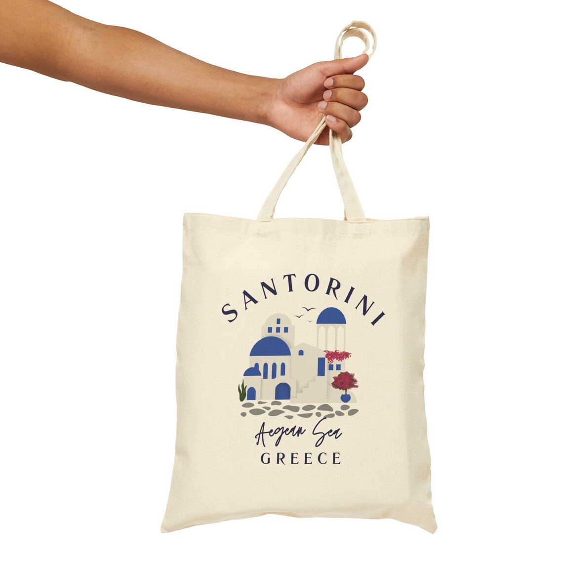 Santorini Tote Bag, Greece Tote Bag, Greek Tote Bag, Greece Gift, Greek ...