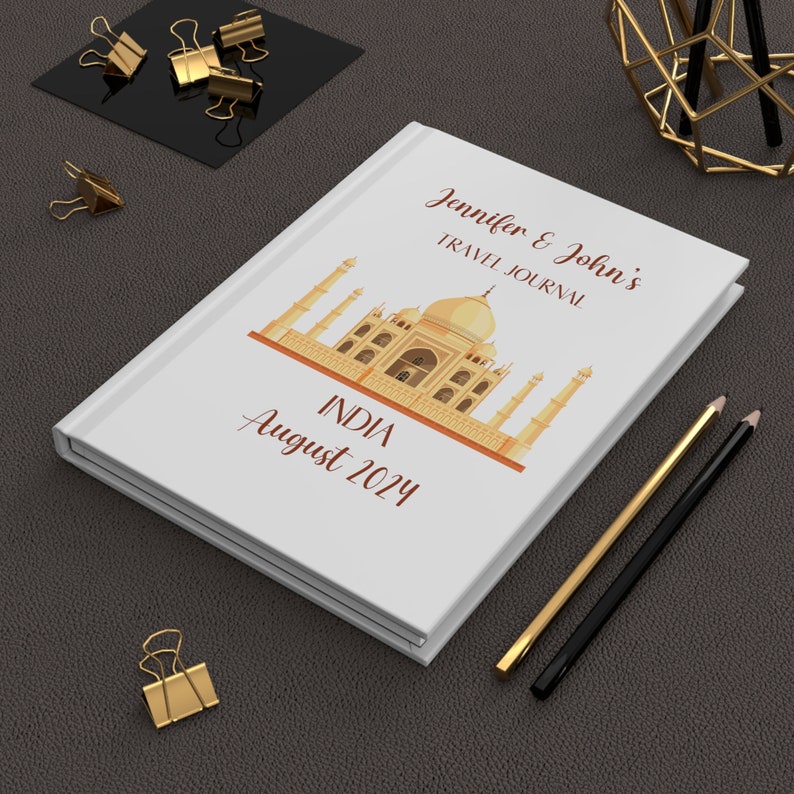 Custom India Travel Journal, India Vacation Notebook, Tac Mahal of ...