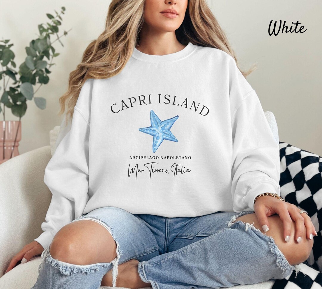 Capri Island Italy Sweatshirt , Positano Tee, Amalfi Coast Italy ...