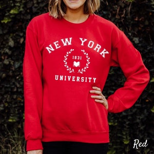 NYU Sweatshirt, NYU Crewneck, New York University, Varsity Pullover ...