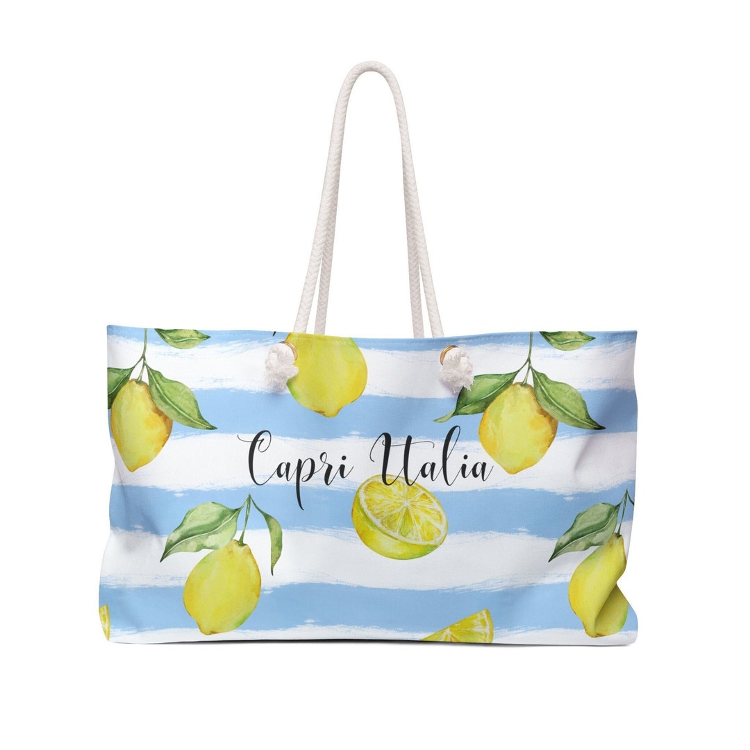 Capri Italy Weekender Bag, Italy Weekender Bag, Italy Gift, Italy Beach ...