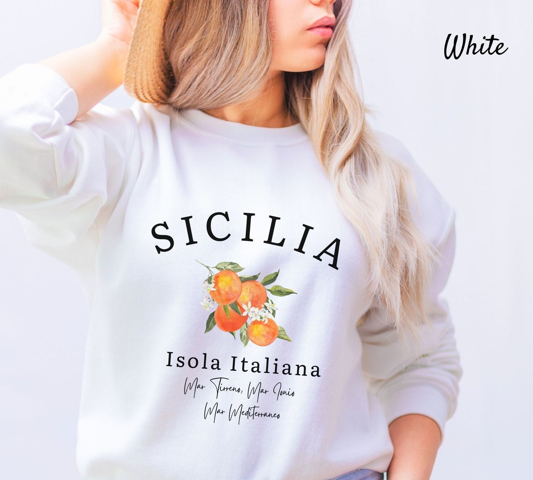 Italy Sweater, Sicilia Island Italy Sweatshirt , Sicily Oranges ...