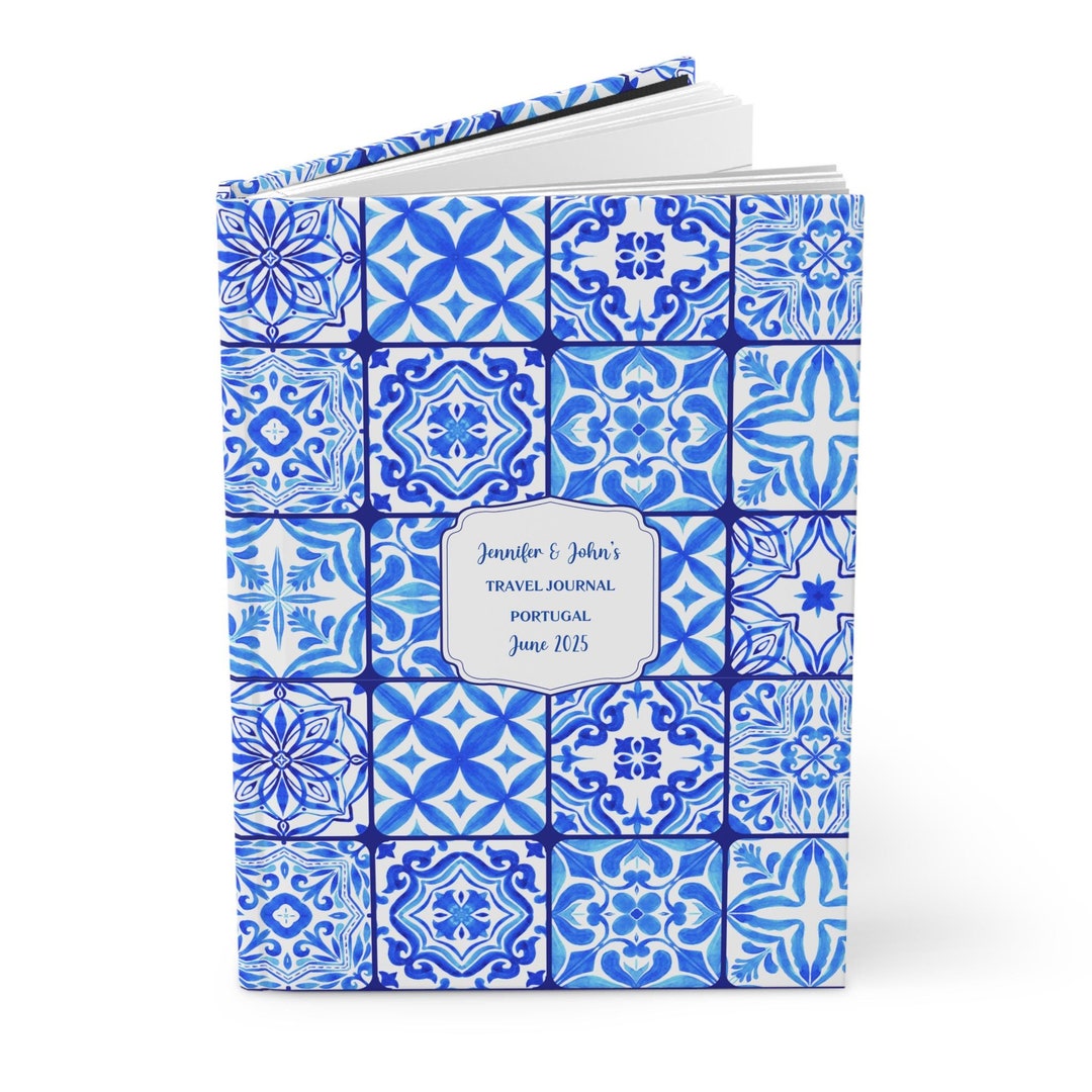 Custom Portugal Tile Travel Journal, Personalized Vacation Diary ...