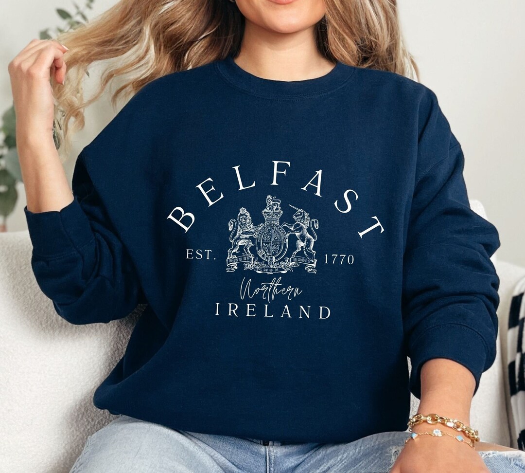 Belfast Ireland Sweatshirt, Belfast Northern Ireland Pullover, Travel ...