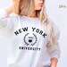 NYU Sweatshirt, NYU Crewneck, New York University, Varsity Pullover ...