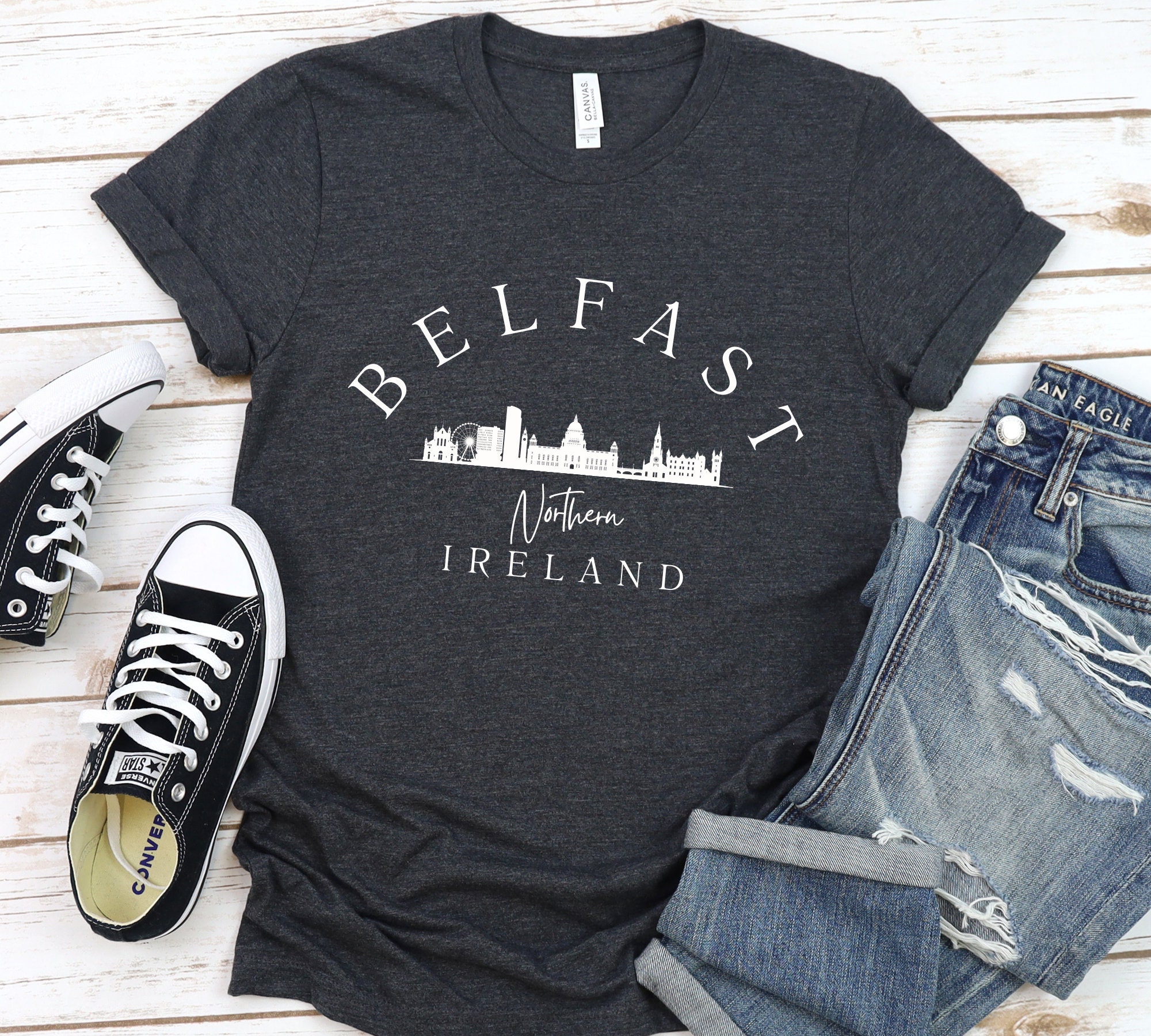 Belfast Ireland T Shirt Belfast Northern Ireland Travel - Etsy