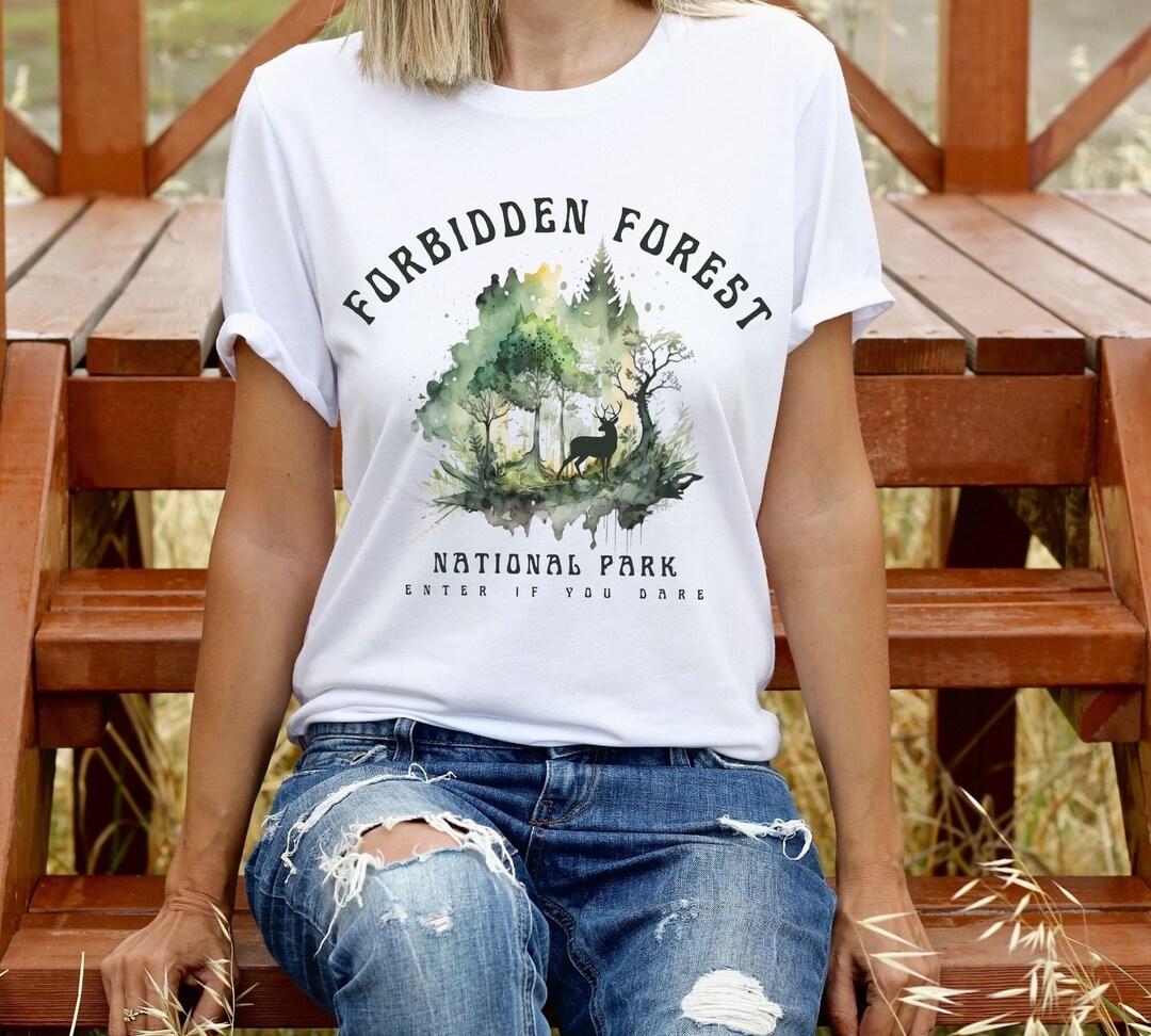Forbidden Forest National Park Wizard T Shirt, Magical Crewneck Bookish ...