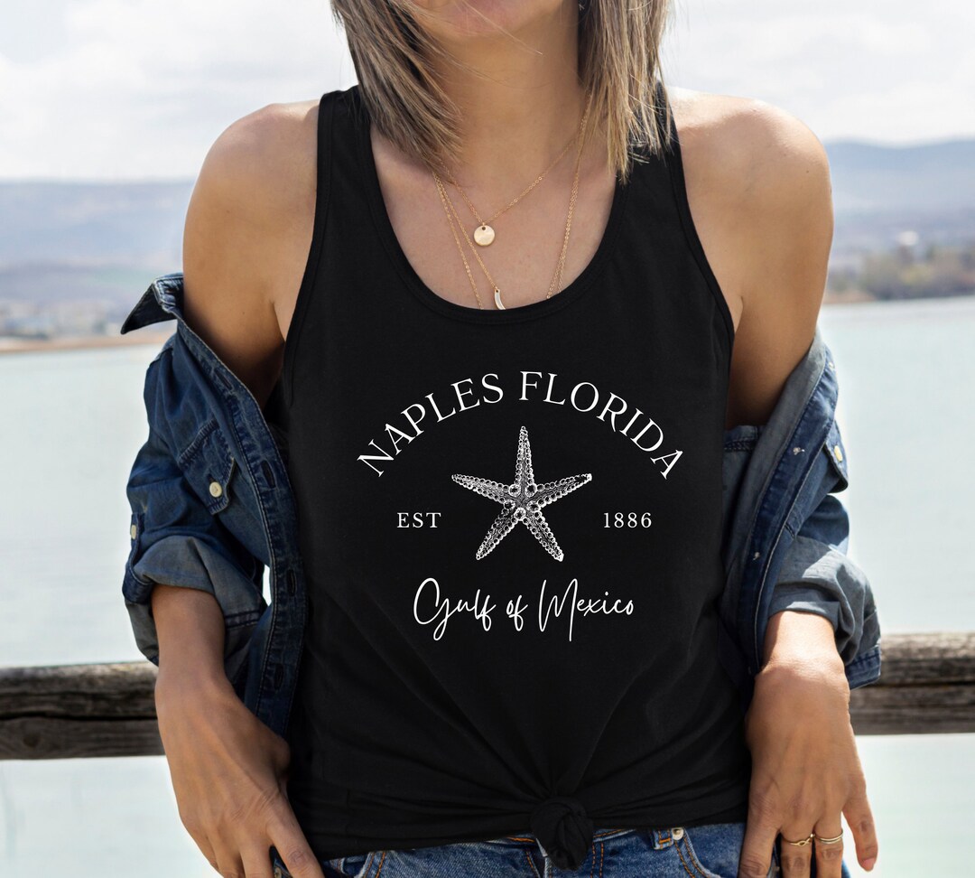 Naples Florida Tank Top, Naples Palm Tree, Gulf Coast, Gulf of Mexico ...