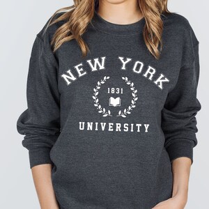NYU Sweatshirt, NYU Crewneck, New York University, Varsity Pullover ...