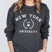 NYU Sweatshirt, NYU Crewneck, New York University, Varsity Pullover ...