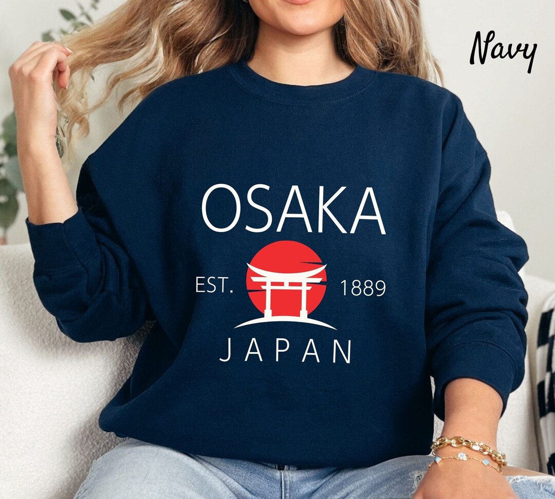 Osaka Japan Sweatshirt, Osaka City Vintage Hoodie, Japanese Gift, Osaka ...