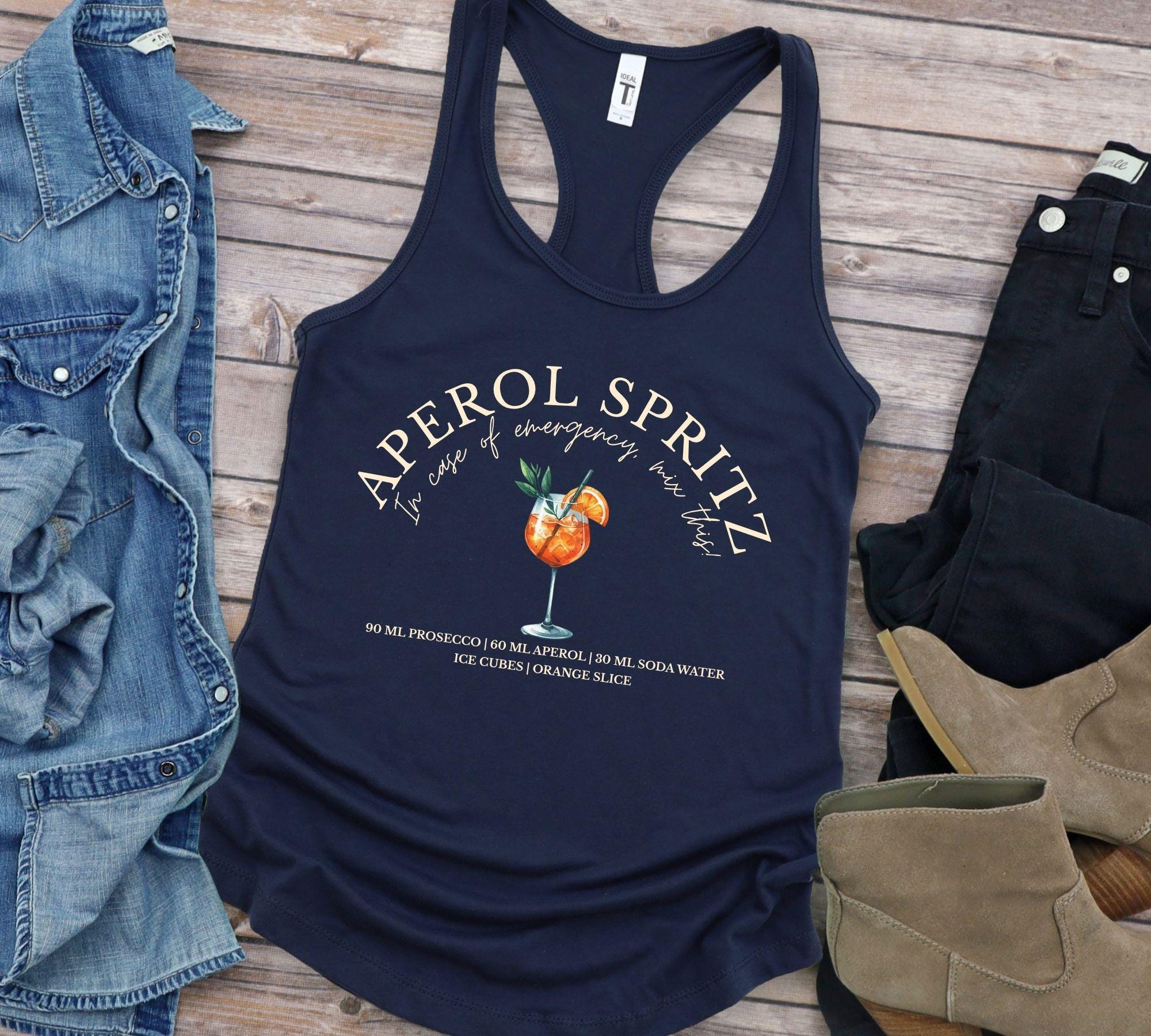 Aperol Spritz Tank Top, Aperol Spritz Fan, Alcohol Funny Quote Women's ...