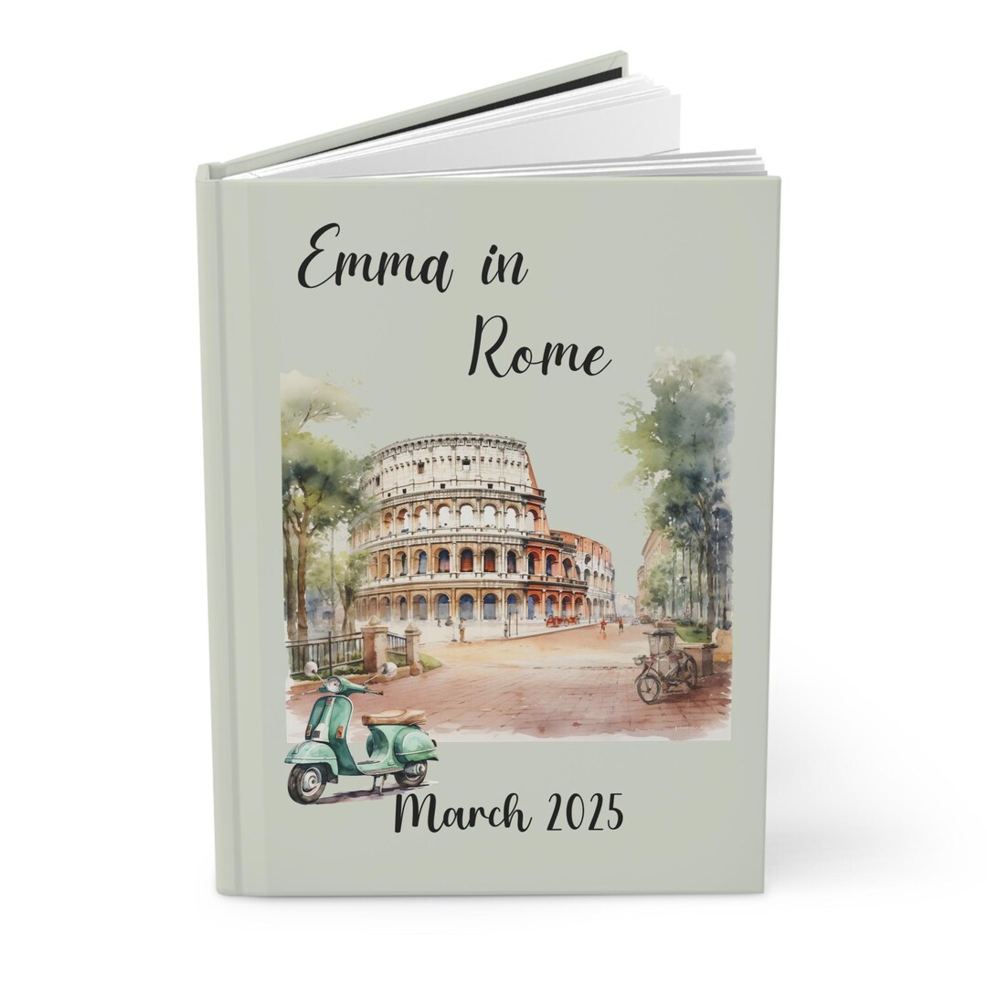 Personalized Rome Coast Travel Journal, Italy Vacation Notebook, Italy ...
