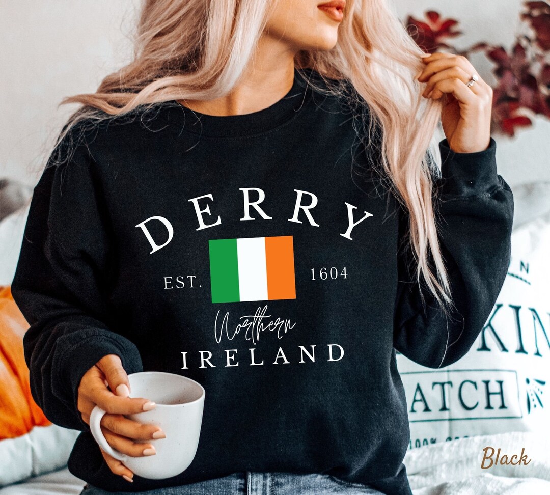 Derry Ireland Sweatshirt, Northern Ireland Pullover, Londonderry ...