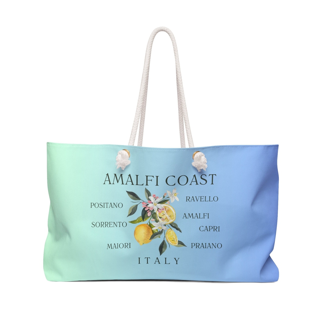Amalfi Coast Weekender Bag, Positano, Sorrento Capri Weekender Bag ...