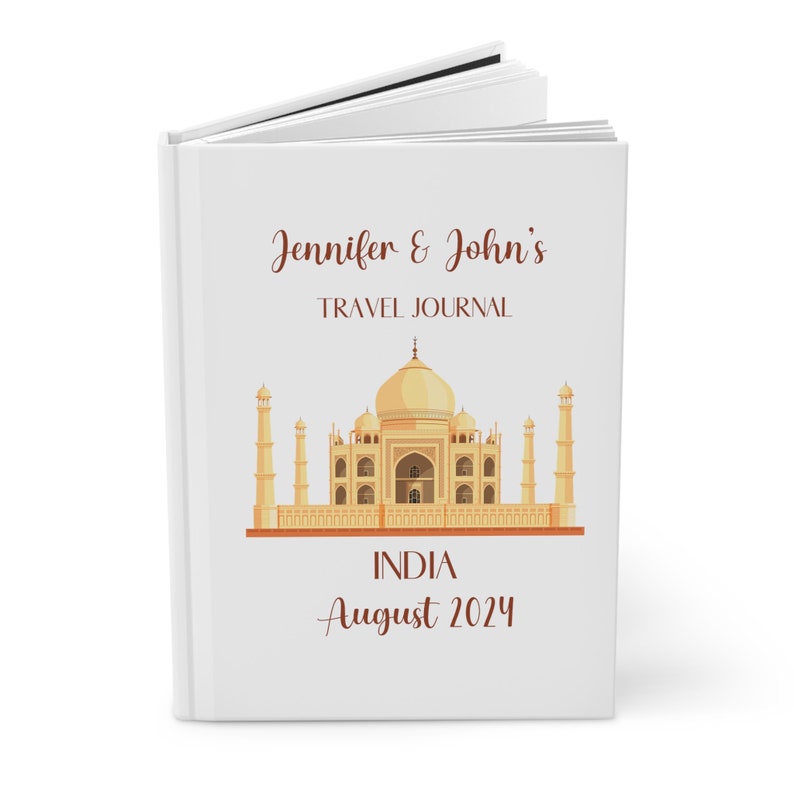 Custom India Travel Journal, India Vacation Notebook, Tac Mahal of ...