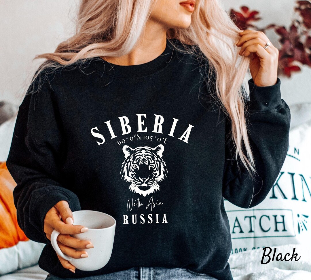 Russia Siberia Sweatshirt, North Asia Russia Pullover, Siberian ...