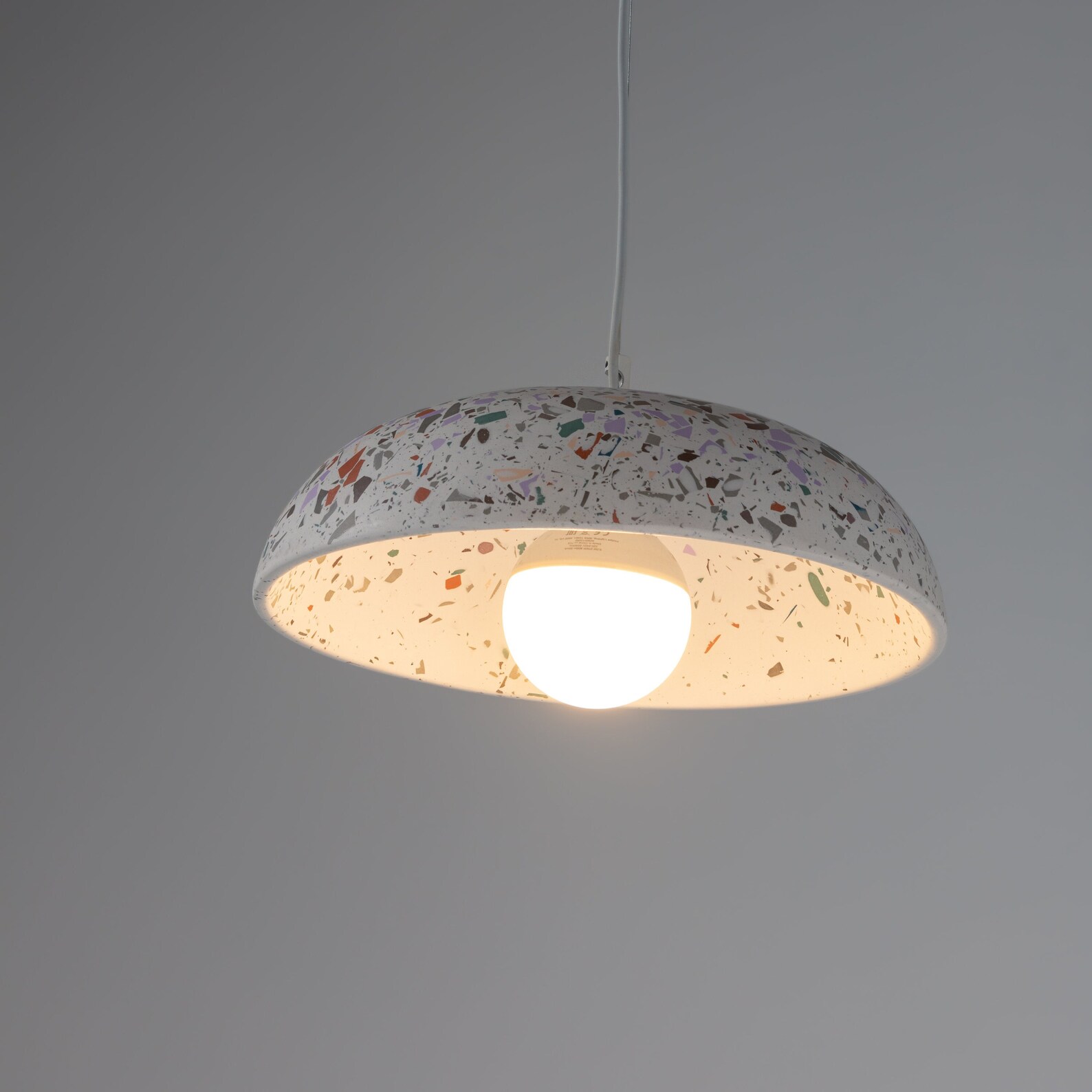 Terrazzo Dome Pendant Light, Terrazzo Home Decor, Concrete Terrazzo ...