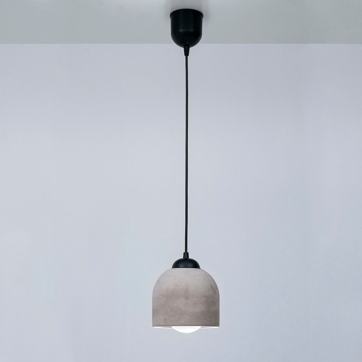 Brown Concrete Pendant Lamp, Stone Chandelier, Designer Hanging Lights ...