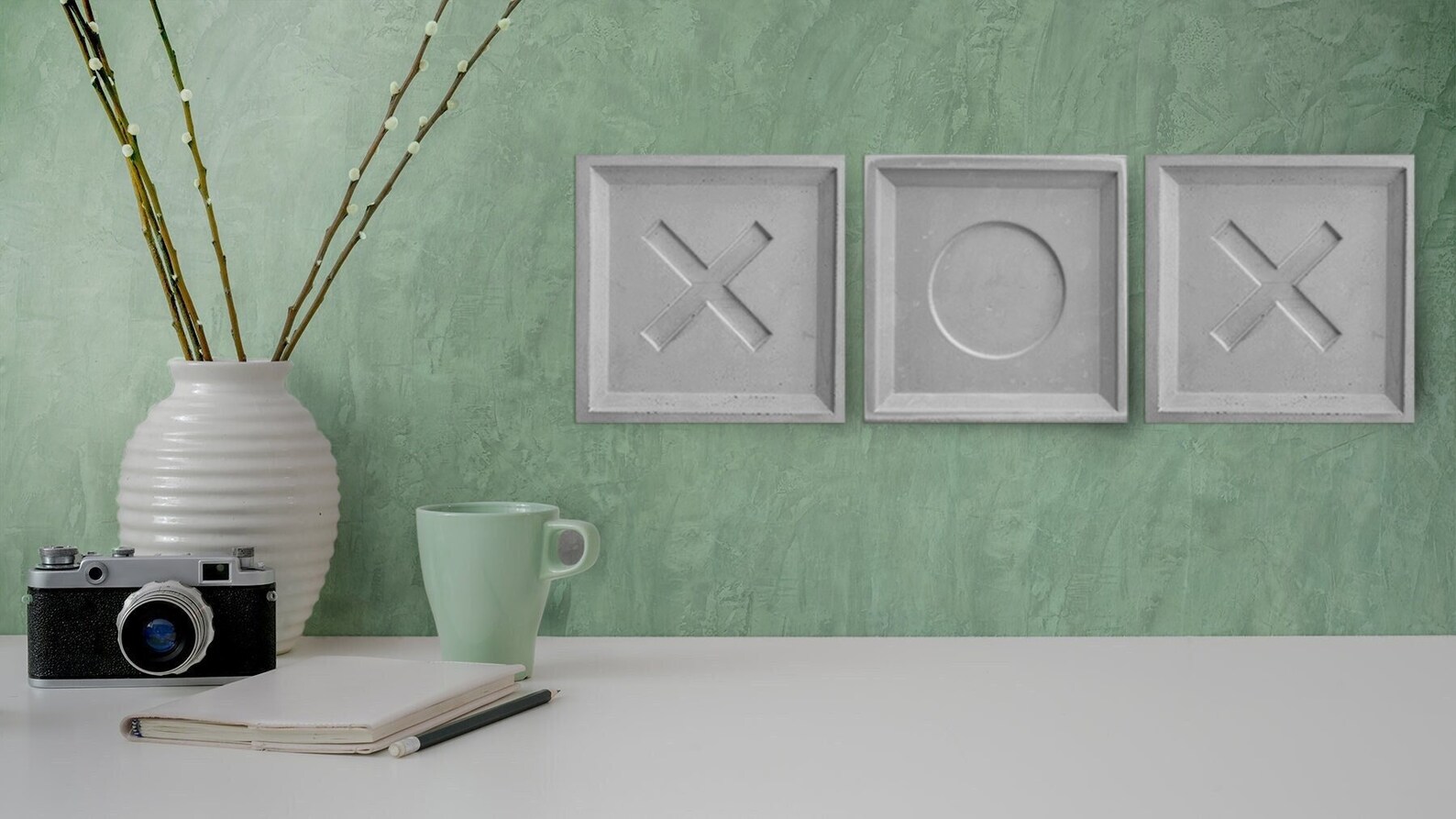 Concrete Wall Panel, XOX Wall Decor, Concrete Wall Design, Wall ...