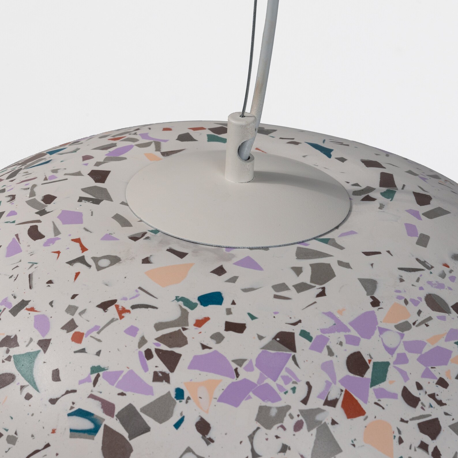 Terrazzo Dome Pendant Light, Terrazzo Home Decor, Concrete Terrazzo ...
