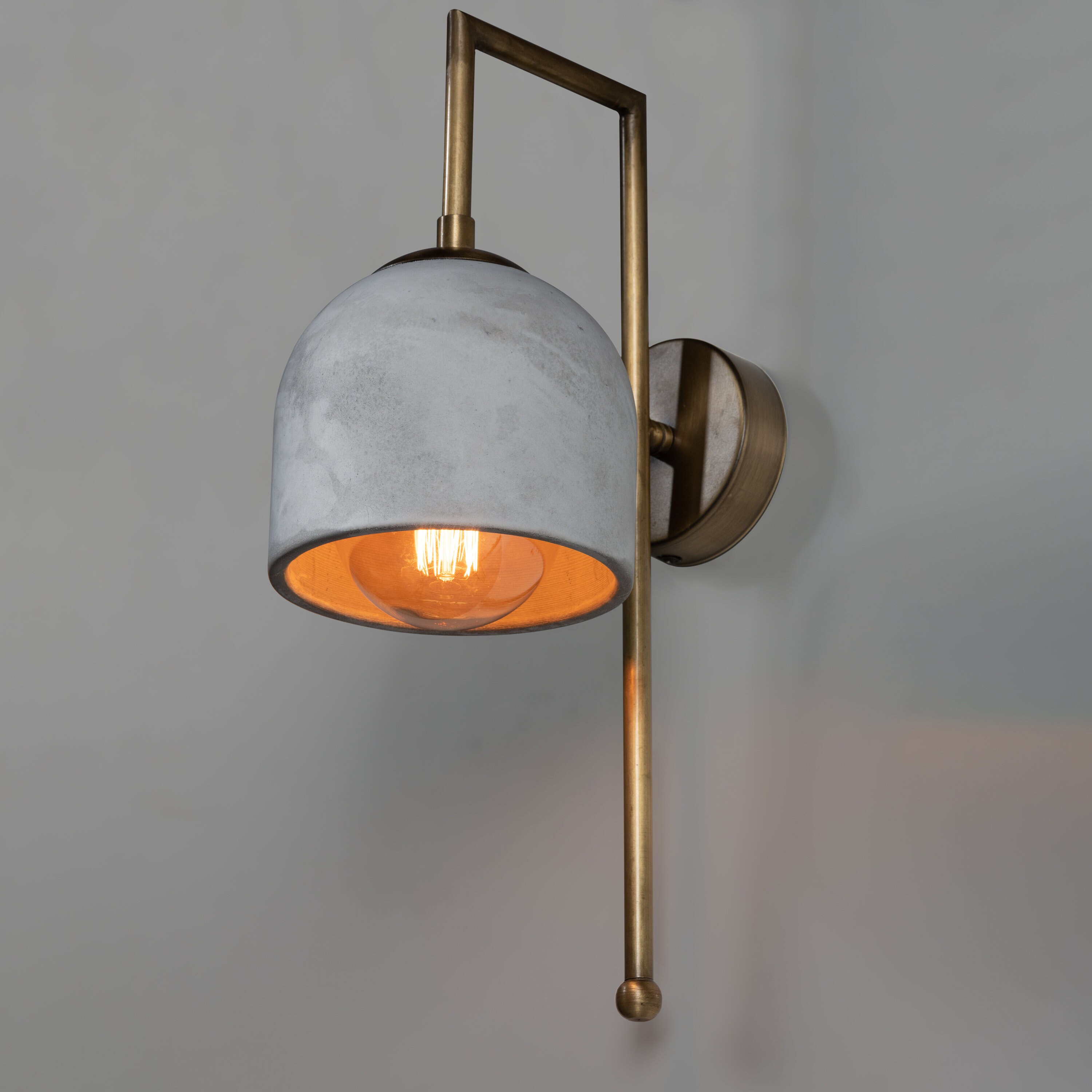 Concrete Wall Light, Stone Wall Decor, Handmade Wall Lamp, Concrete ...