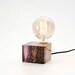 Purple Epoxy Table Lamp Epoxy Resin Light Edison Bedside - Etsy