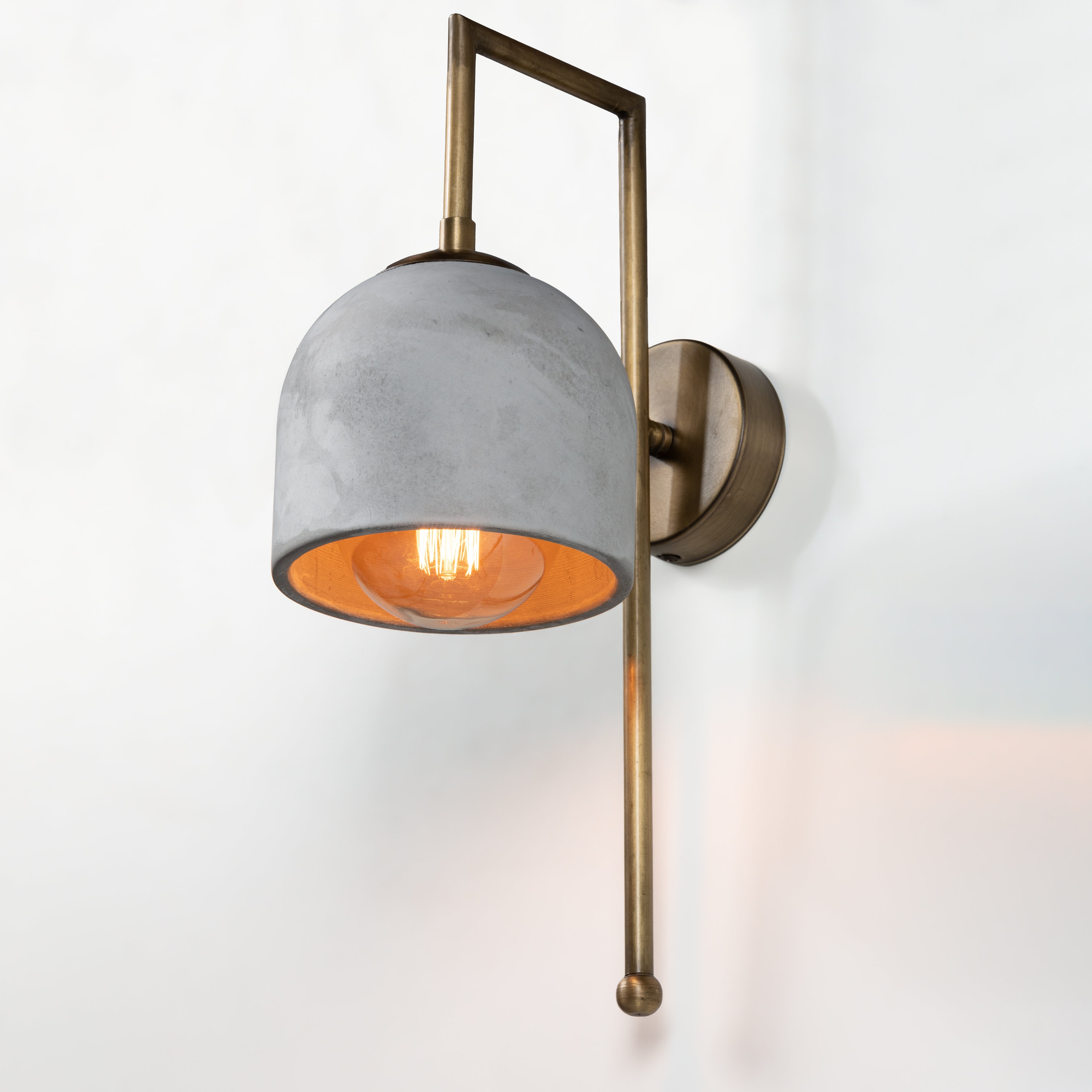 Concrete Wall Light, Stone Wall Decor, Handmade Wall Lamp, Concrete ...